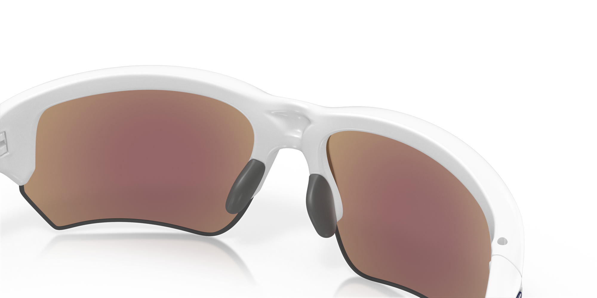 Flak® Beta Sapphire Iridium Lenses, Matte White Frame Sunglasses ...