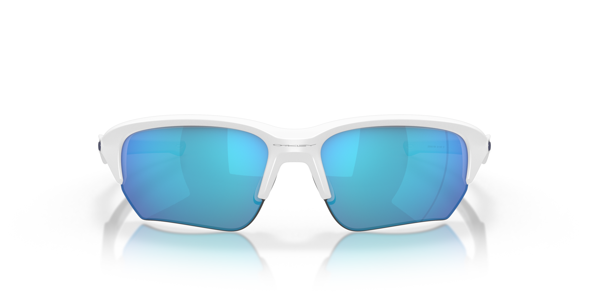 Flak® Beta Sapphire Iridium Lenses, Matte White Frame Sunglasses ...
