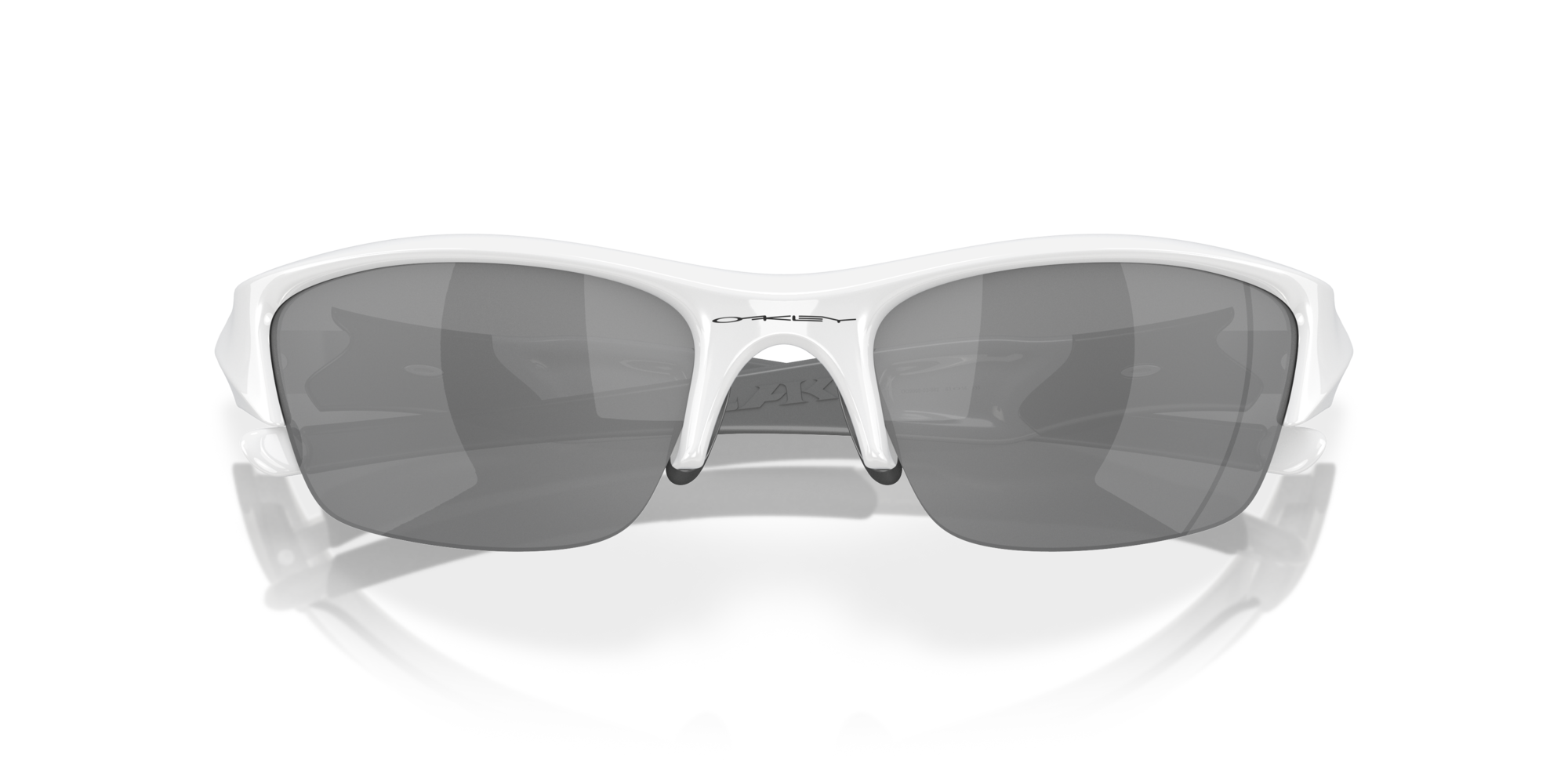 Oakley Flak Jacket® Sunglasses with Polished White Frame and Black ...