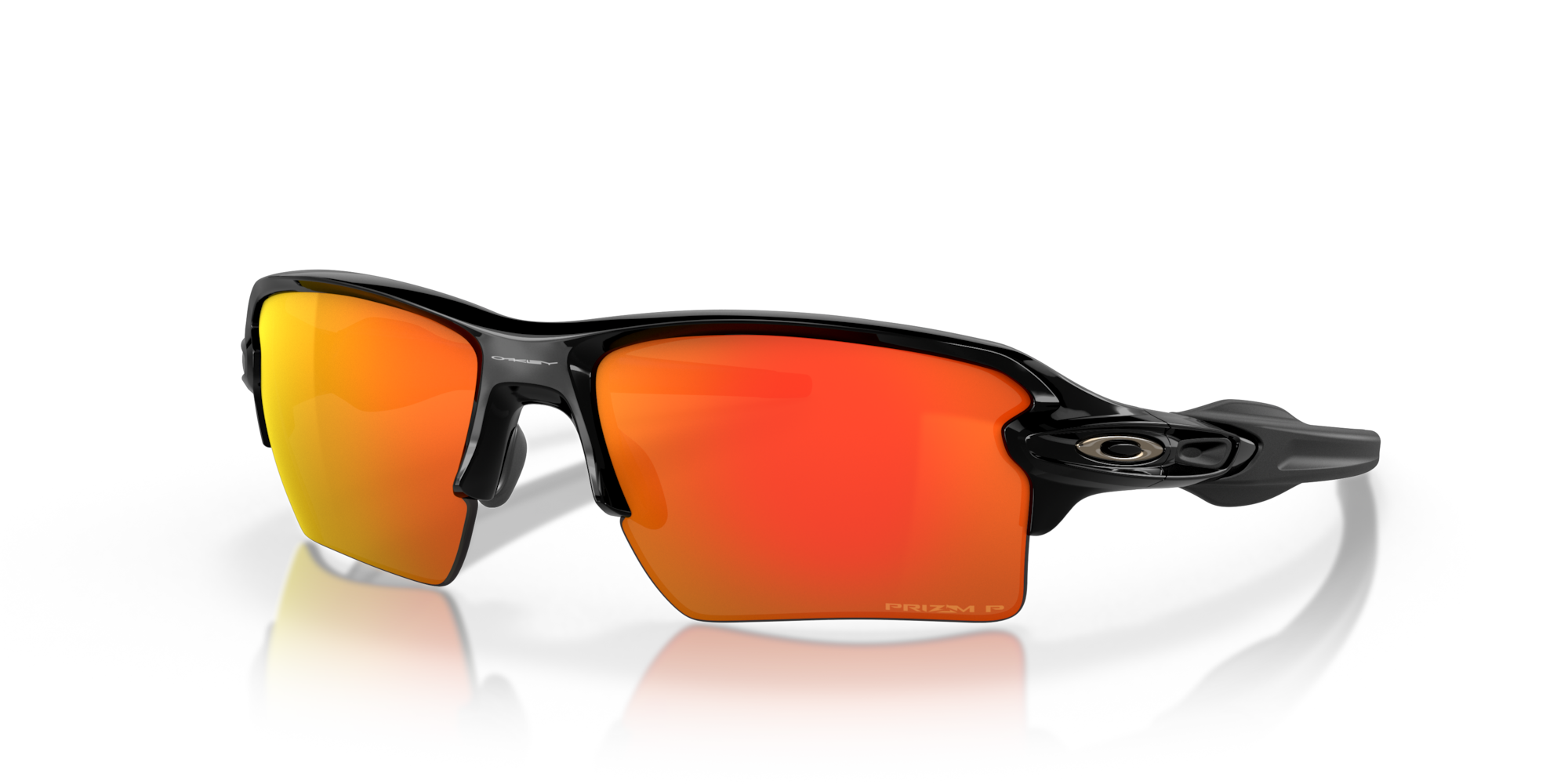 Flak® 2.0 XL Prizm Ruby Polarized Lenses, Polished Black Frame ...