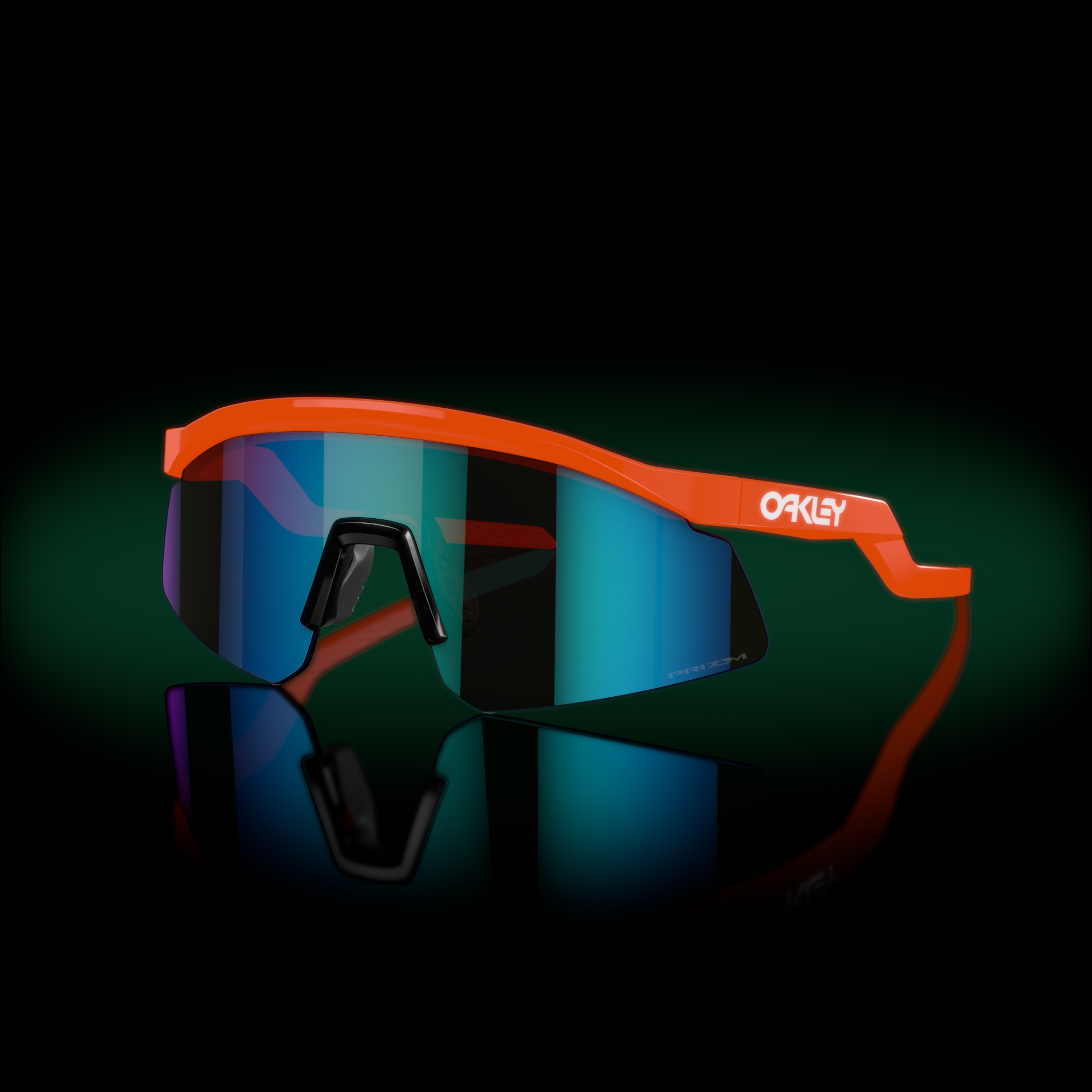 Oakley Hydra Sunglasses with Neon Orange Frame and Prizm Sapphire ...