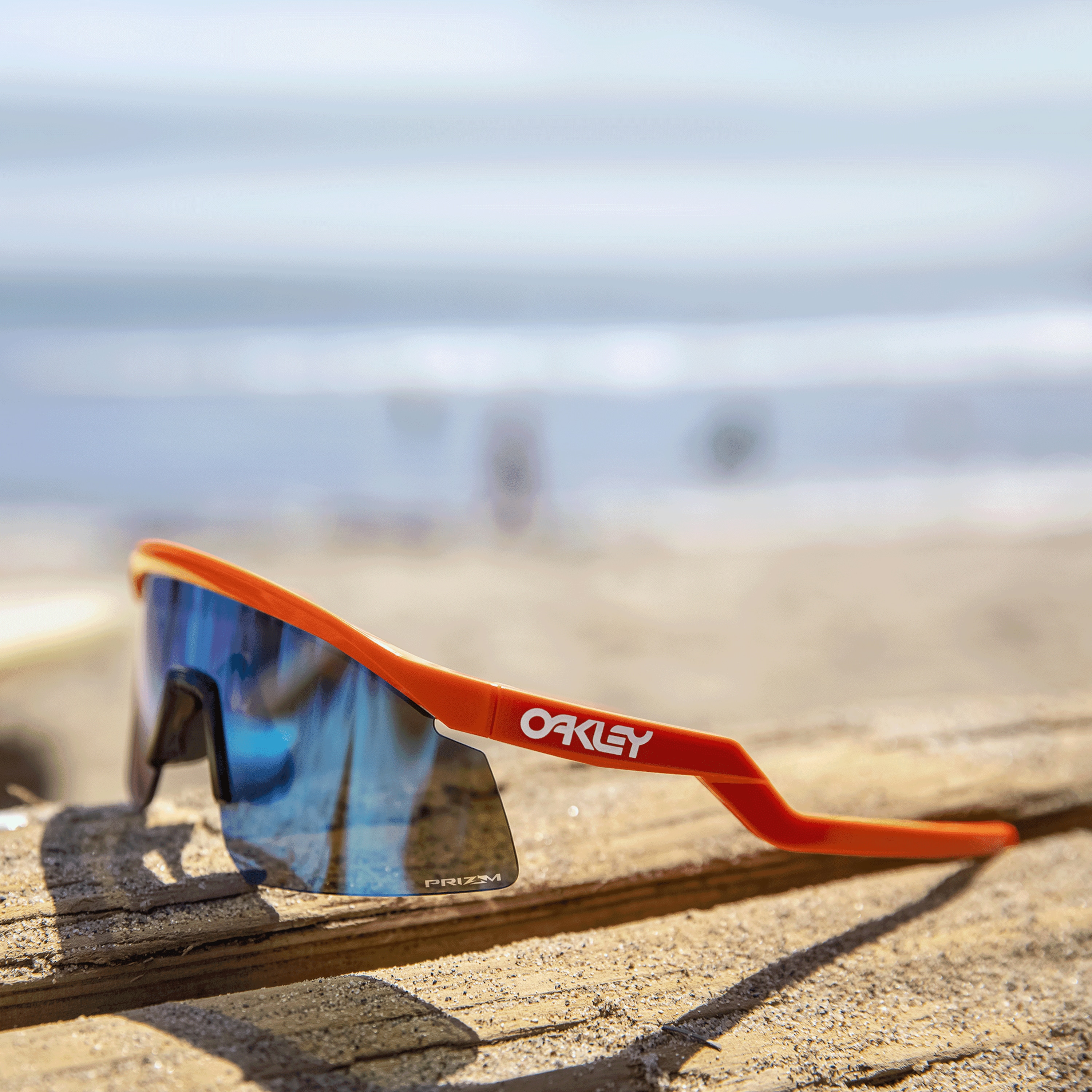 Oakley Hydra Sunglasses with Neon Orange Frame and Prizm Sapphire ...