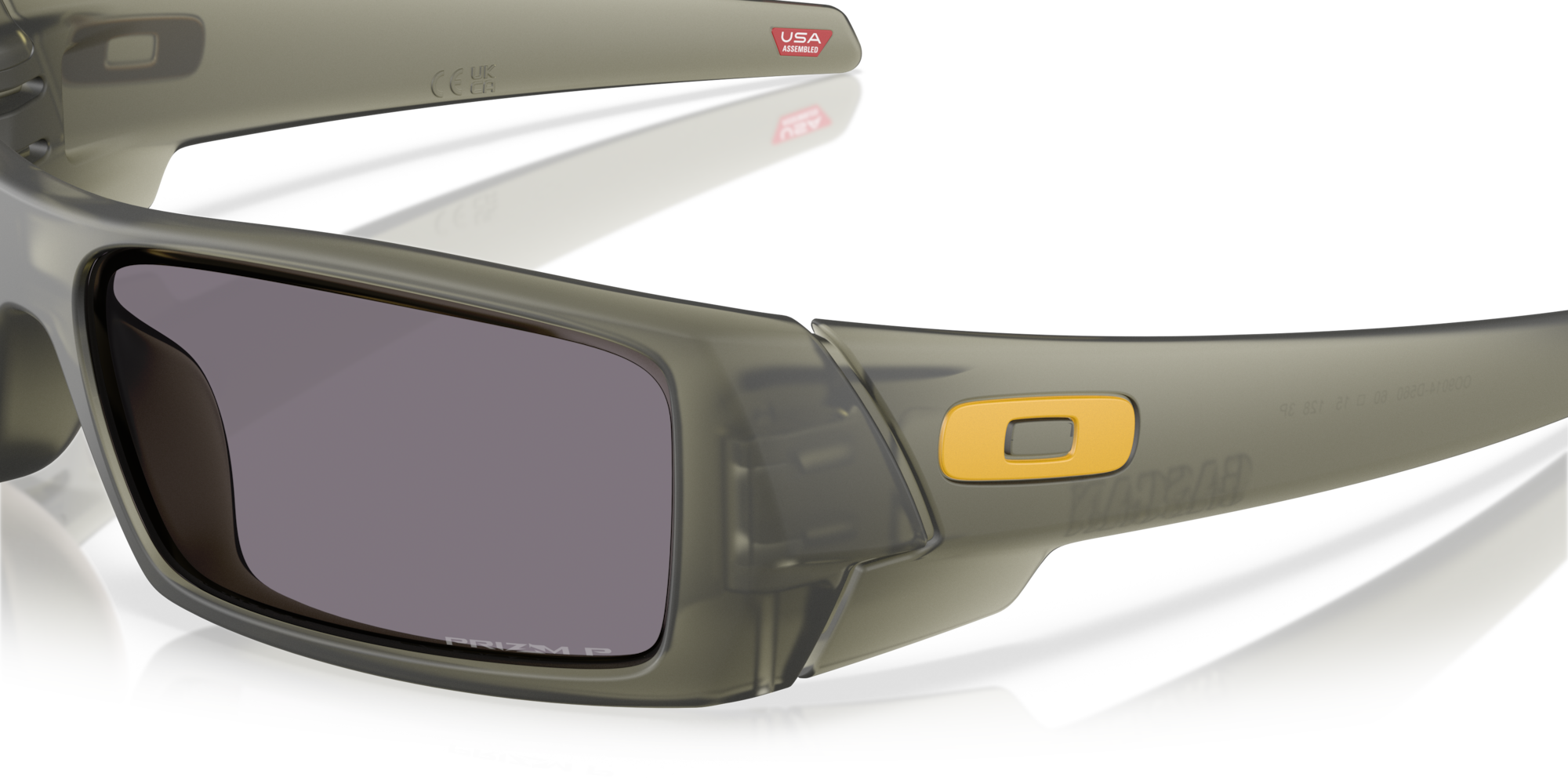 Gascan® Prizm Grey Polarized Lenses, Matte Transparent Olive Ink Frame ...