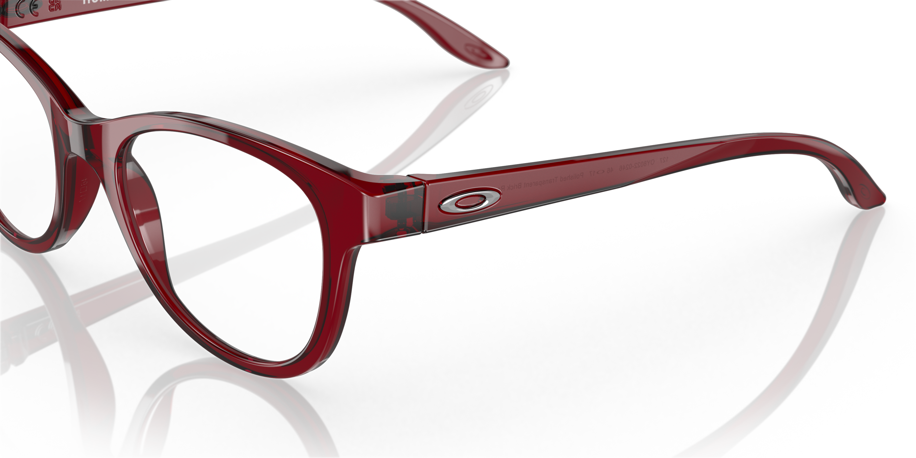 Oakley Humbly (Youth Fit) Eyeglasses with Polished Transparent Brick ...