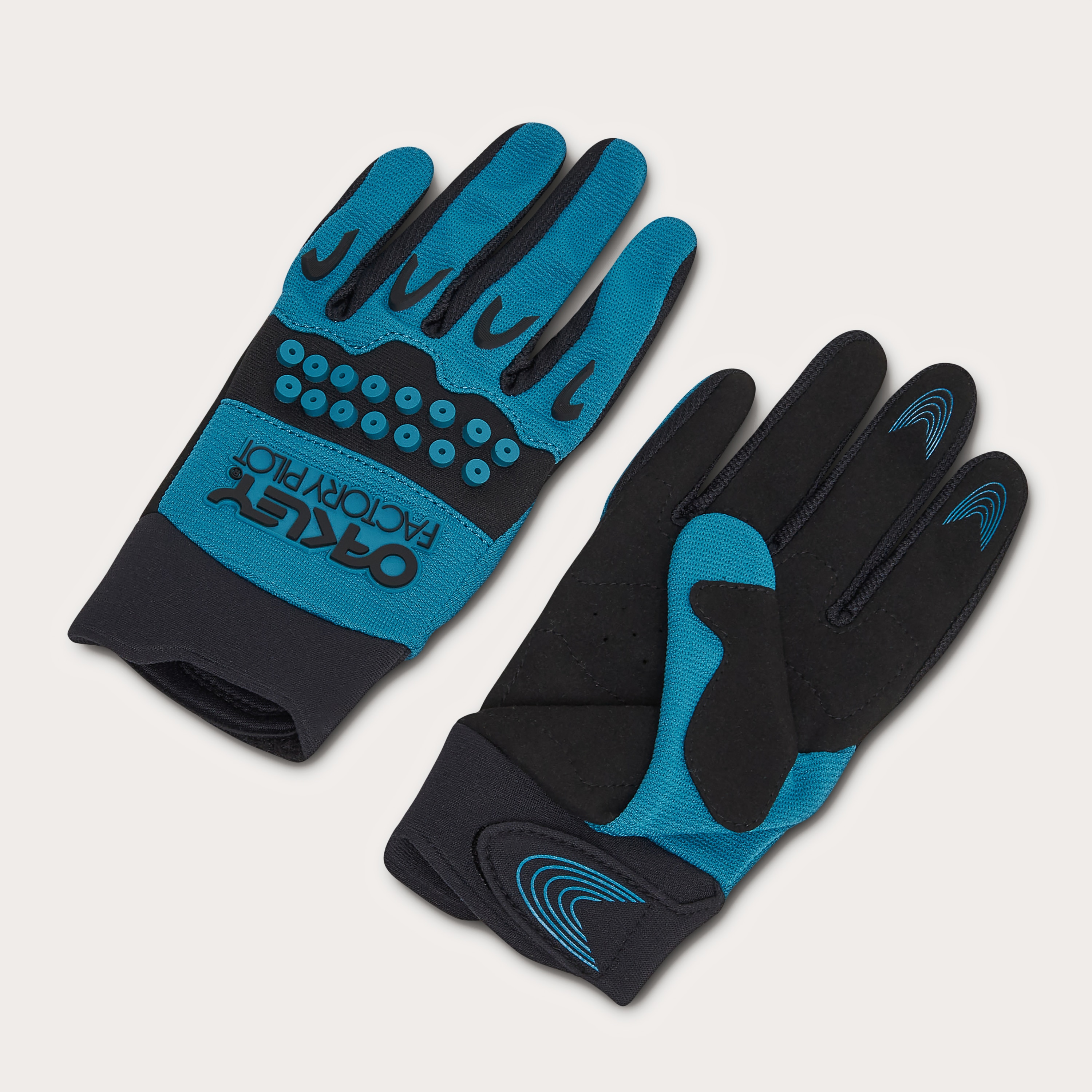 Oakley Wmns Switchback Mtb Glove in Black/Aurora Blue | Oakley® PT
