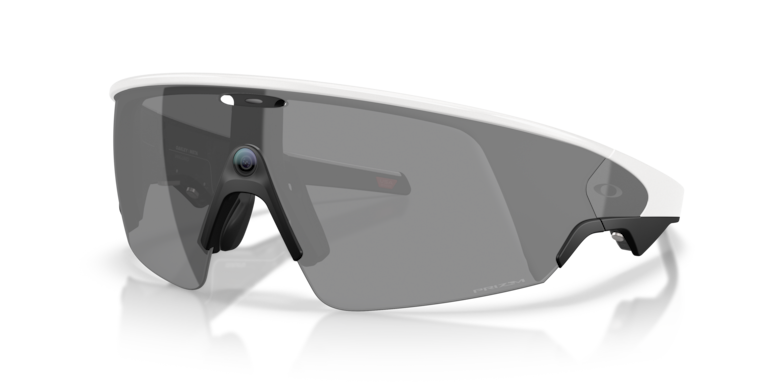 Oakley Meta Vanguard AI Glasses with White Frame and Prizm Black Lenses ...