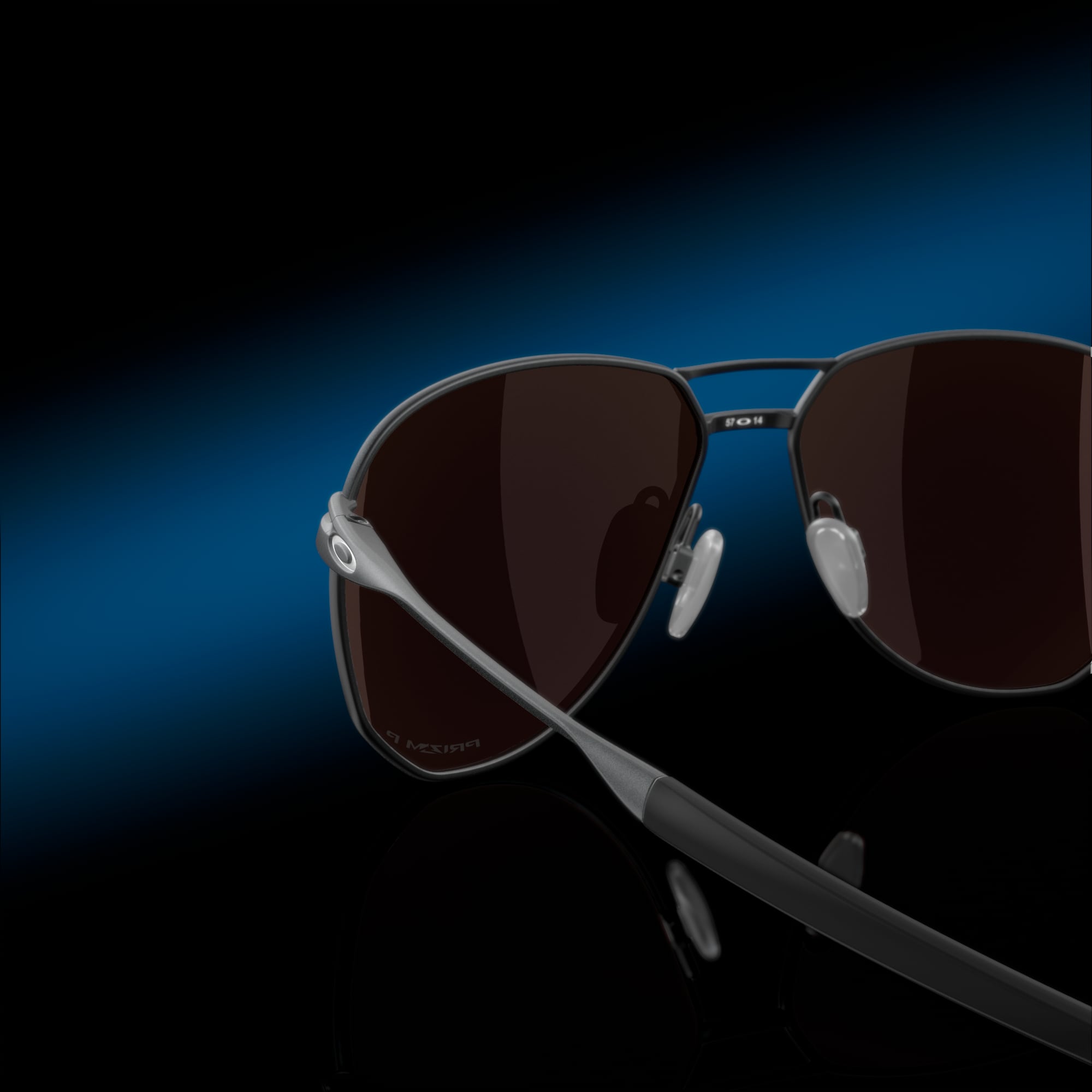 Contrail TI Prizm Sapphire Polarized Lenses, Satin Light Steel Frame ...