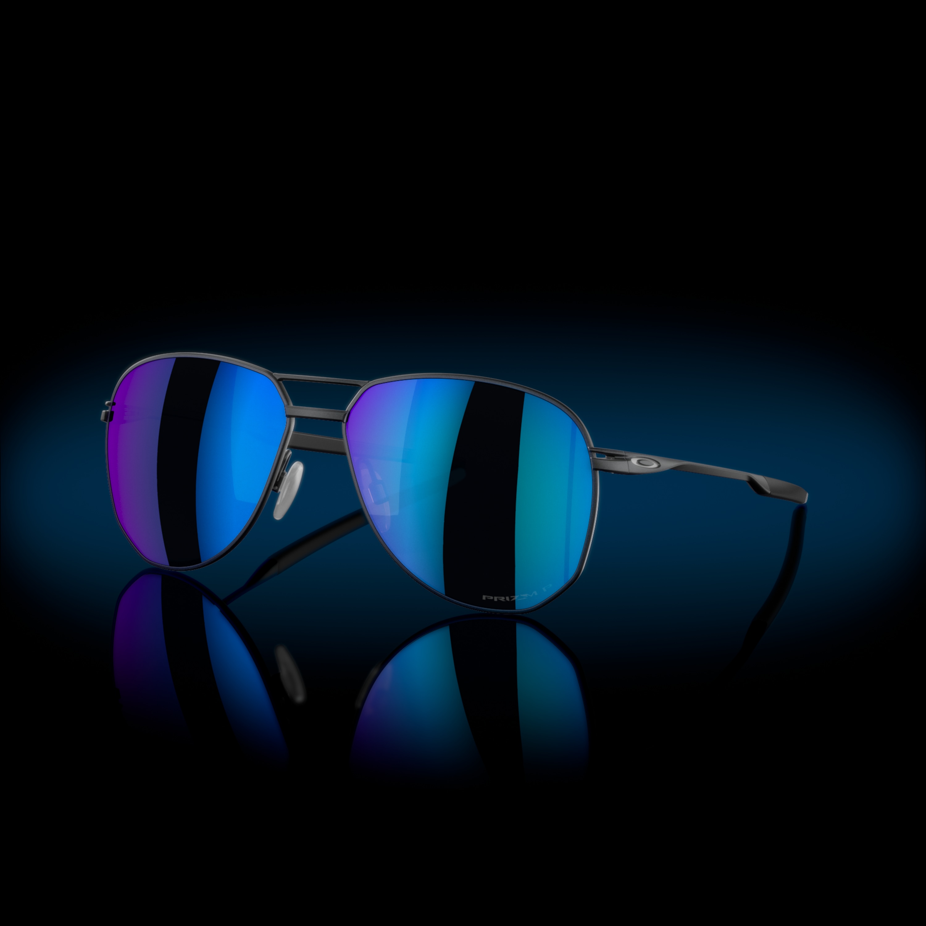 Contrail Ti Prizm Sapphire Polarized Lenses Satin Light Steel Frame