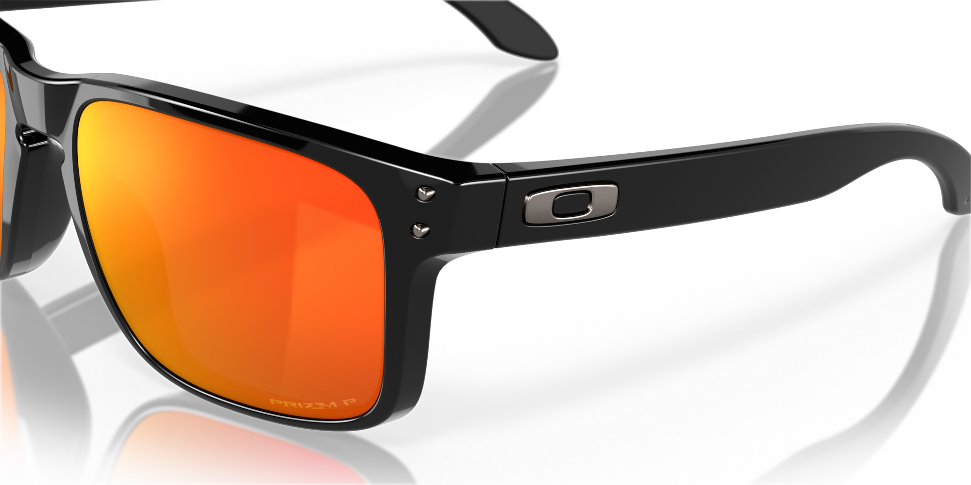 Holbrook™ Prizm Ruby Polarized Lenses, Polished Black Frame Sunglasses ...