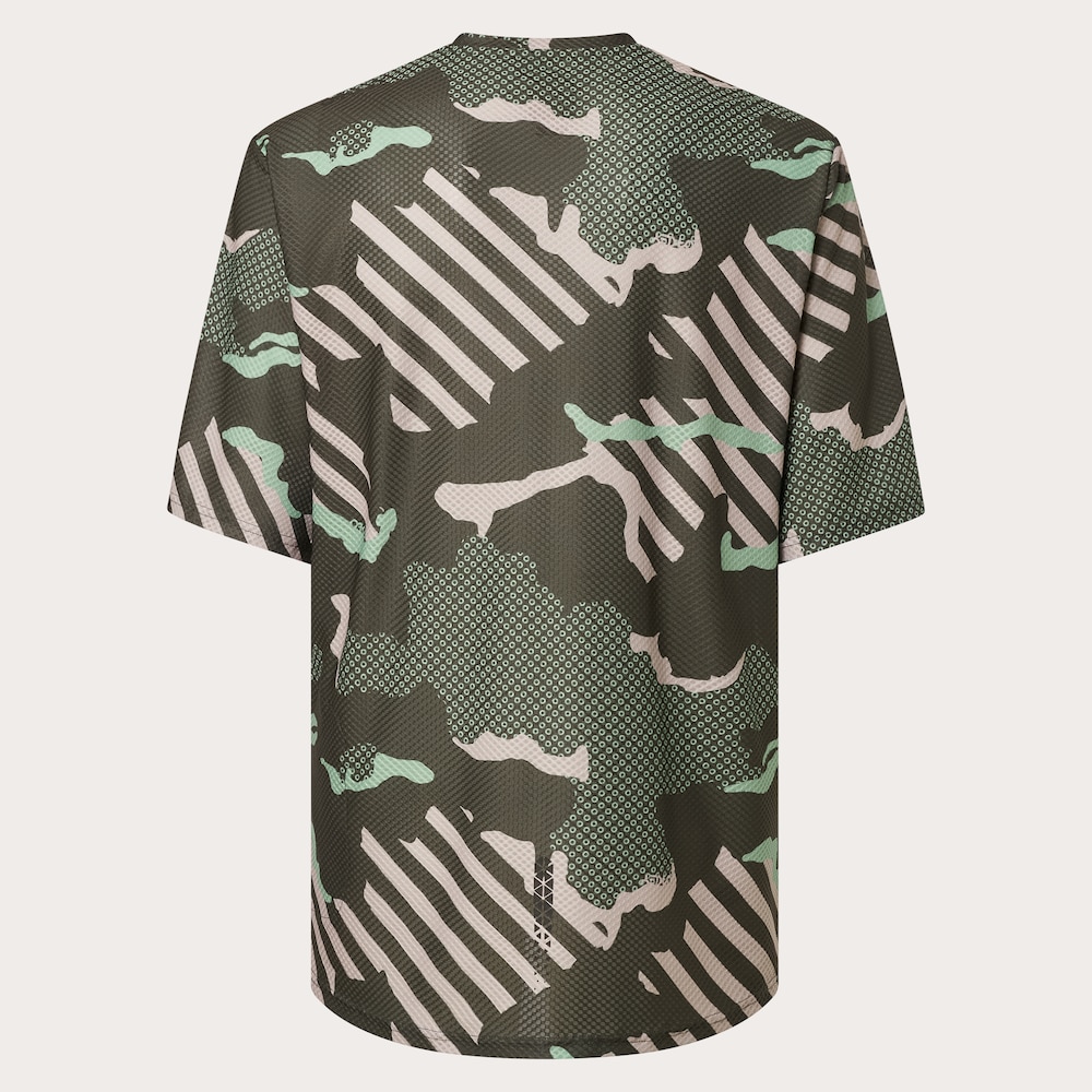 Oakley Ride Free Ss Jersey - Green Stripe/Grip Camo | Oakley® US