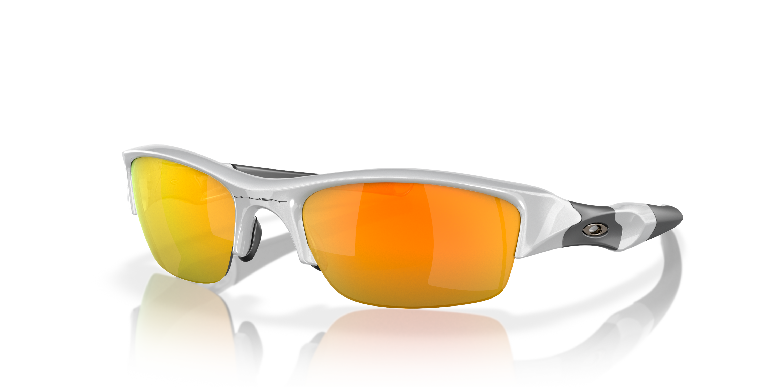 Oakley Flak Jacket® Sunglasses with Silver Frame and Fire Iridium ...