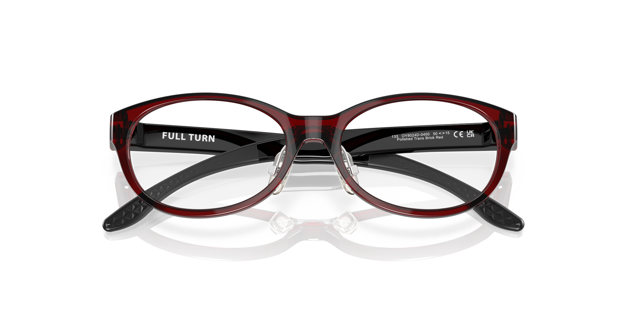 Oakley Full Turn (Youth Fit) Eyeglasses with Polished Transparent Brick ...