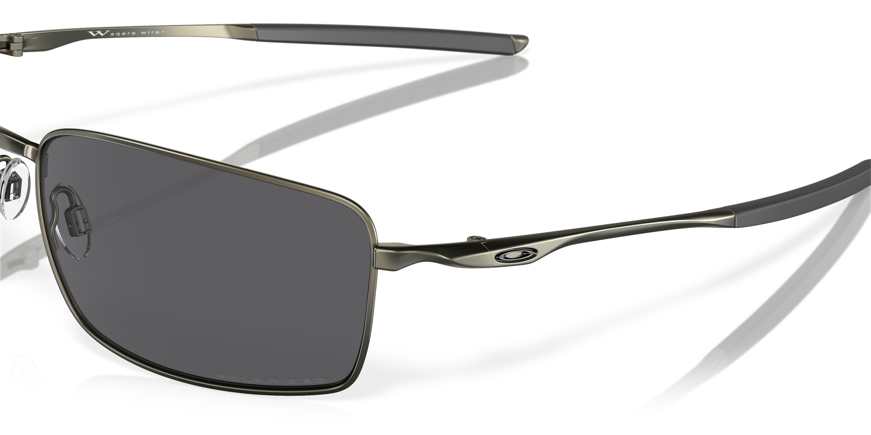 Square Wire™ Grey Polarized Lenses, Carbon Frame Sunglasses | Oakley® CA