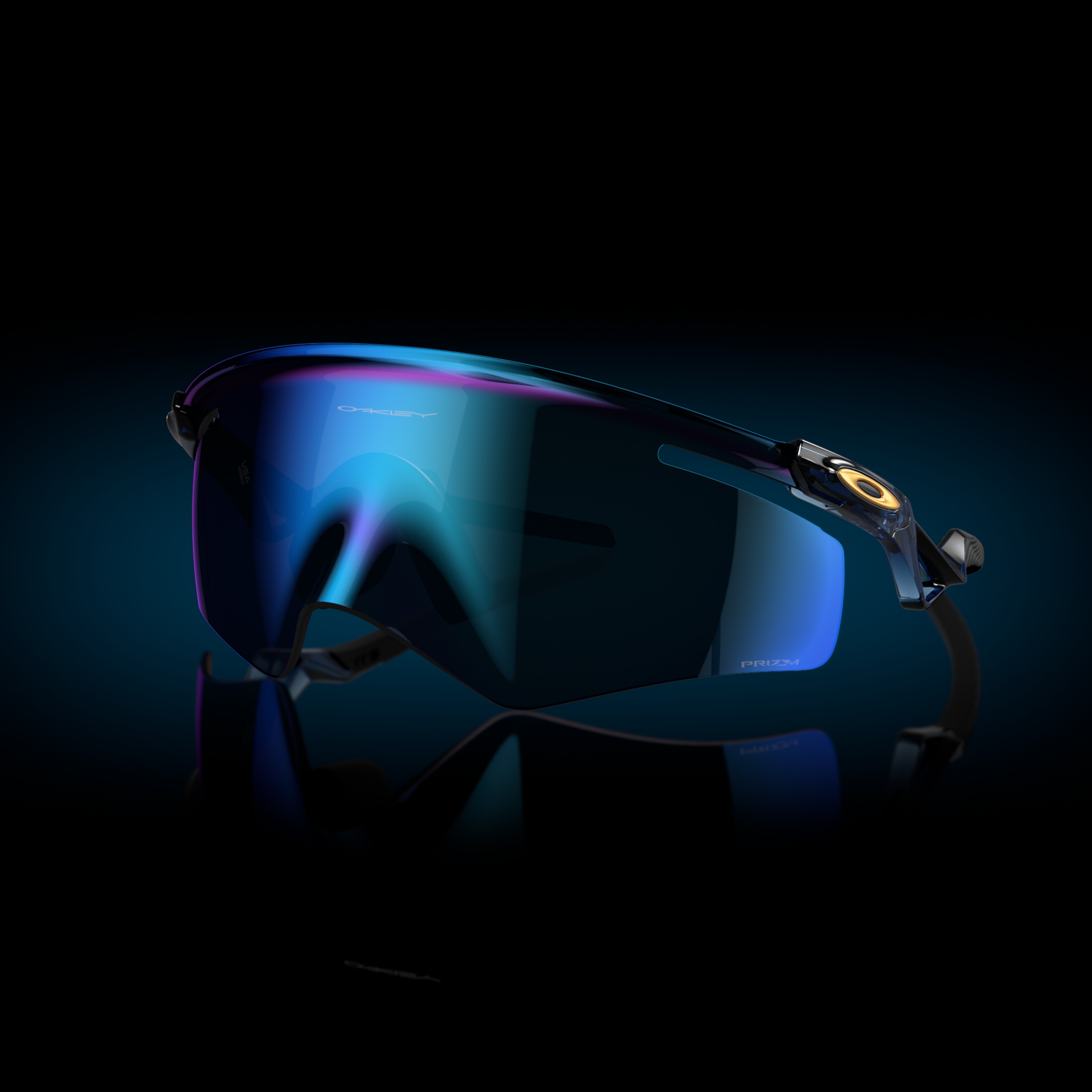 QNTM Kato™ Prizm Sapphire Lenses, Transparent Stonewash Frame ...
