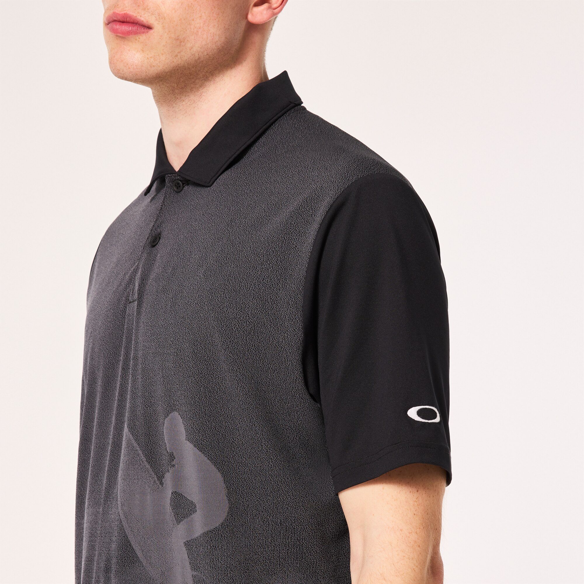 Oakley Jacquard Printed Polo - Blackout | Oakley® US