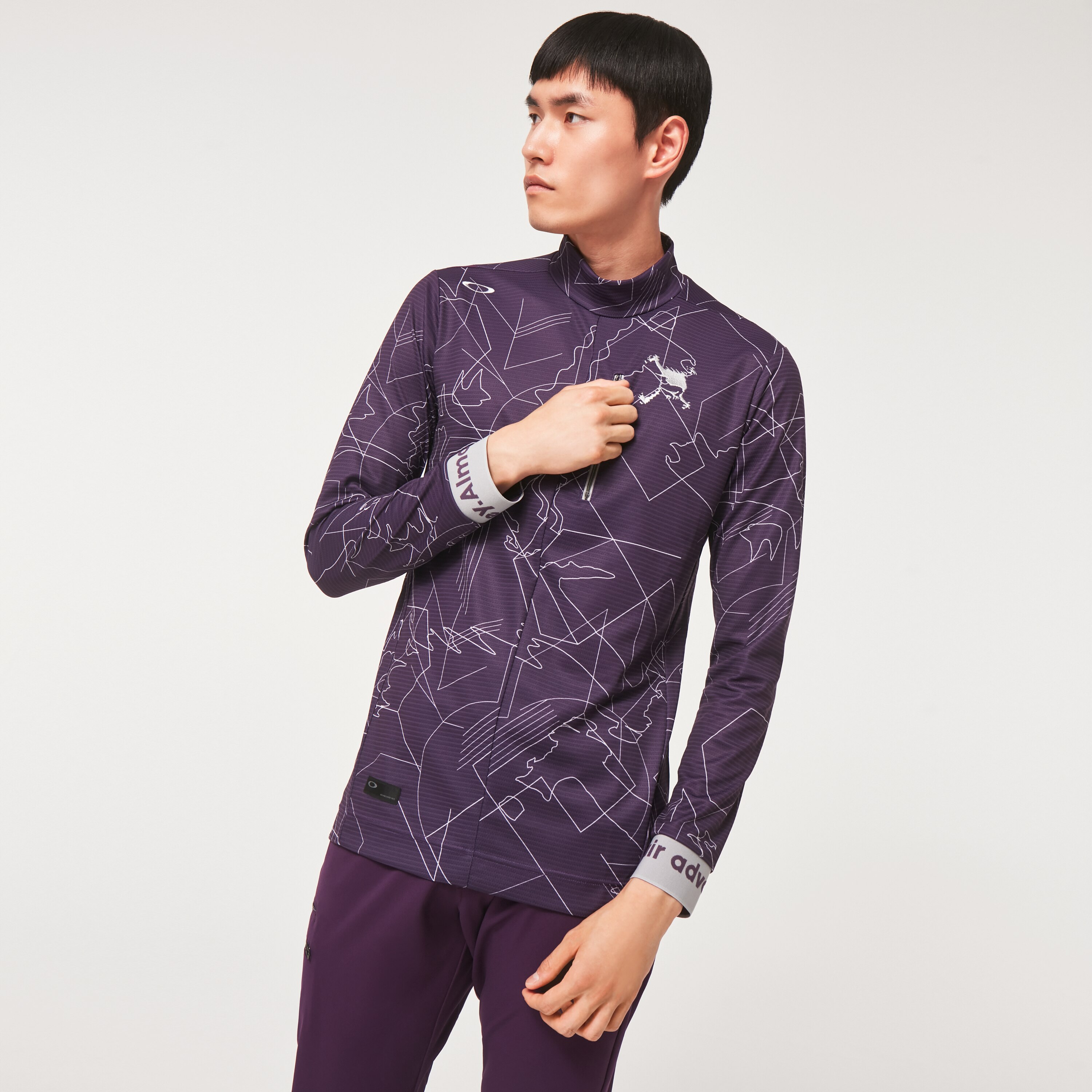 Oakley Skull Vector Ls Mock Shirt - Berry Print | Oakley® 日本