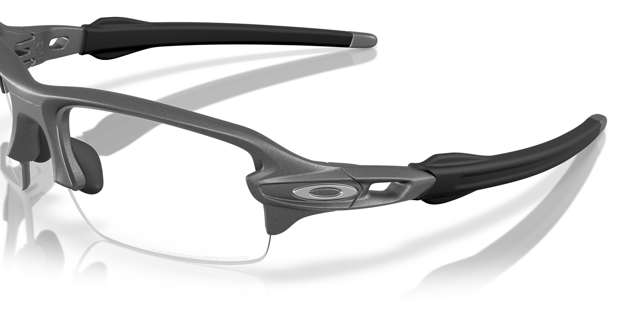 Flak® 2.0 S Clear to Black Iridium Photochromic Lenses, Steel Frame ...