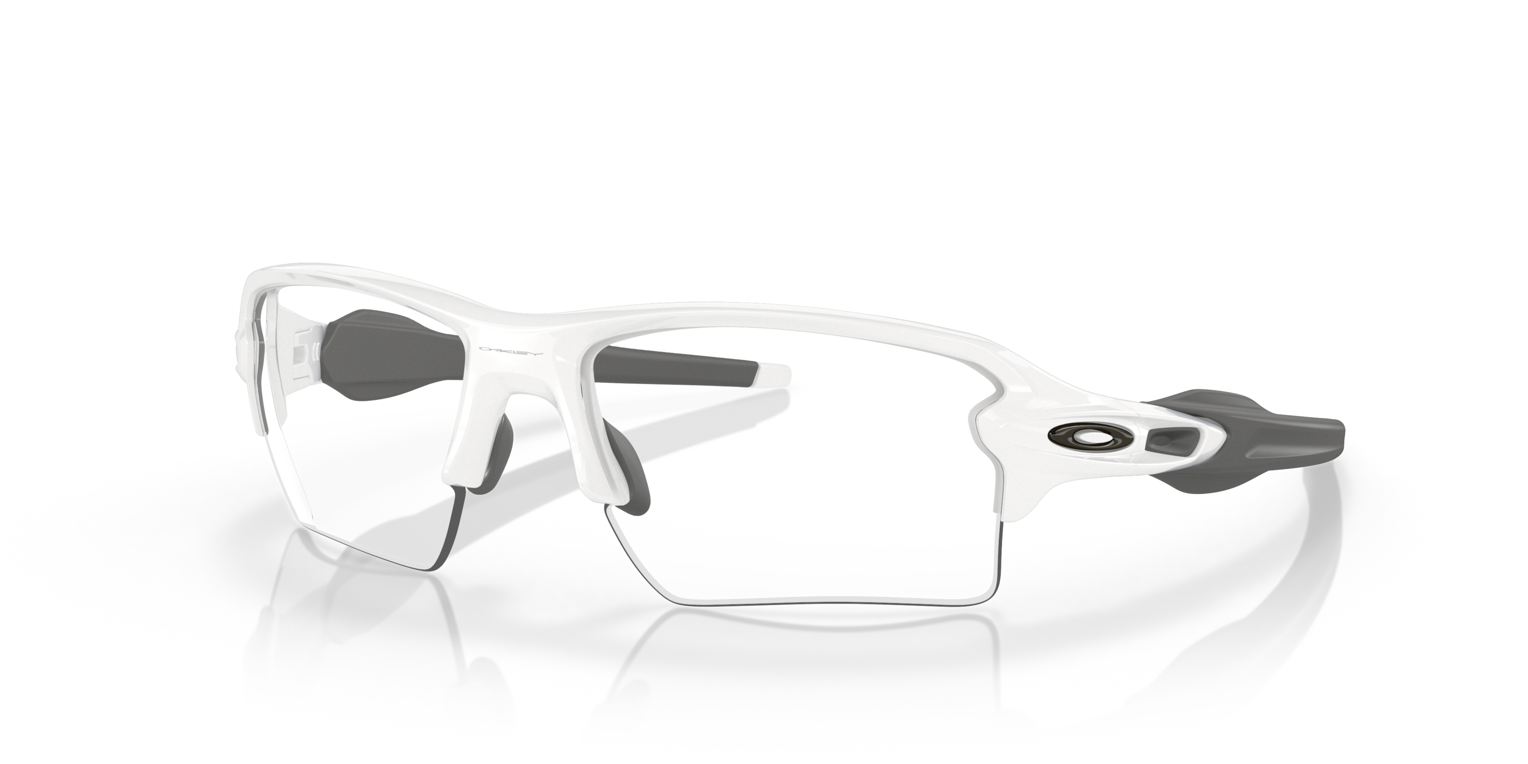 Flak® 2.0 XL Clear Lenses, Polished White Frame Sunglasses | Oakley ...