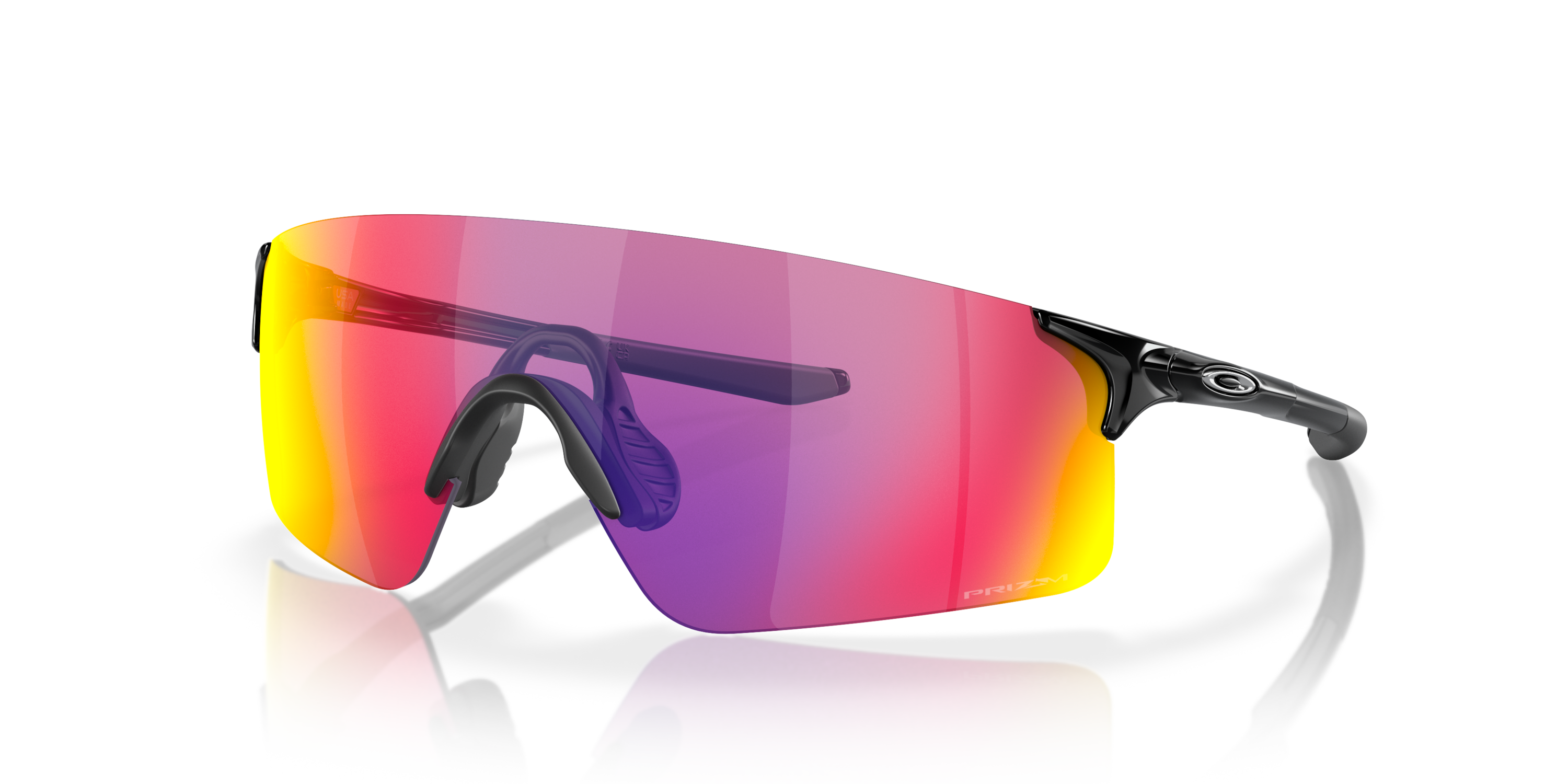 EVZero™ Blades (Low Bridge Fit) Prizm Road Lenses, Polished Black Frame ...