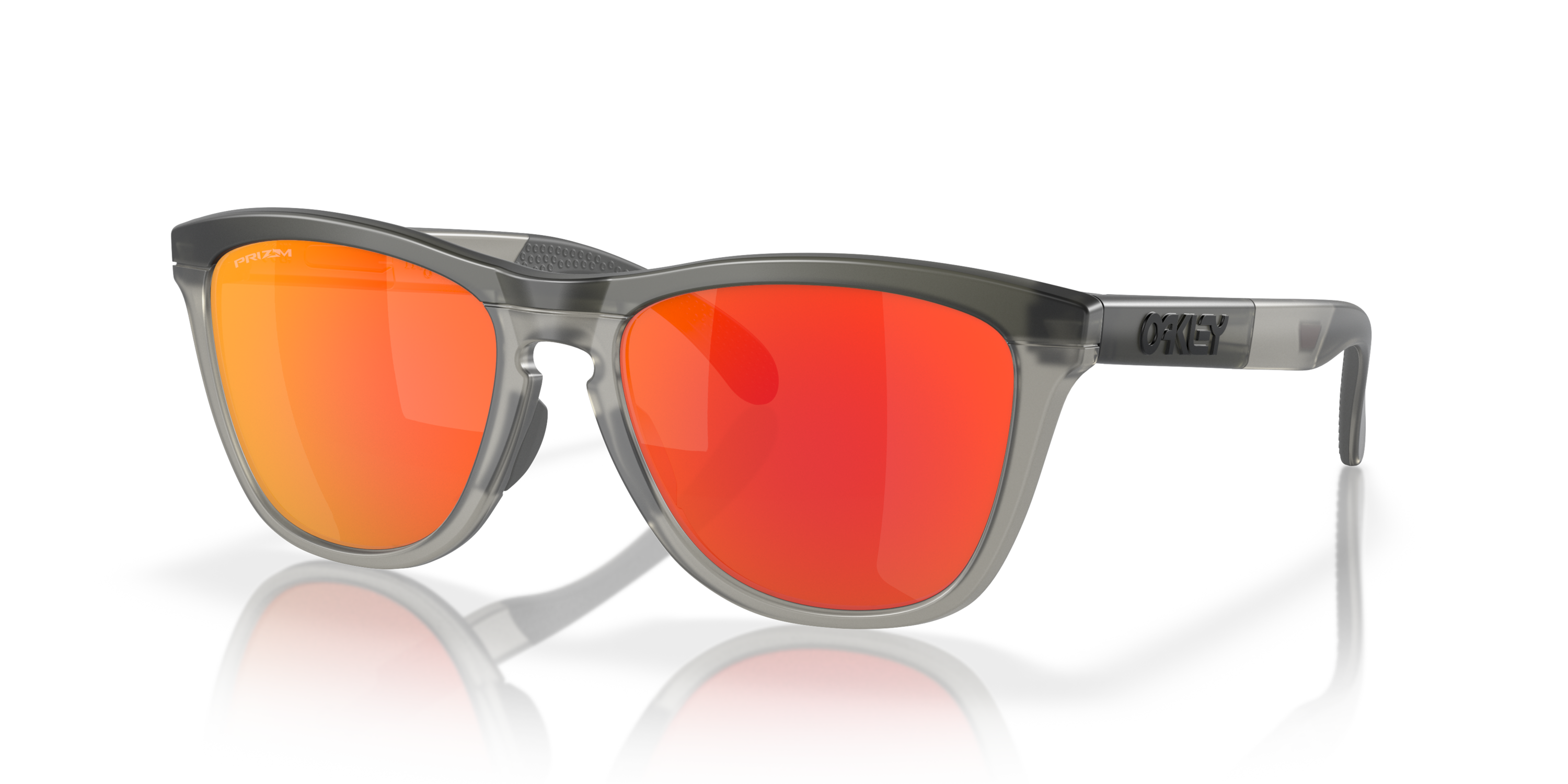Frogskins™ Range (Low Bridge Fit) Prizm Ruby Lenses, Matte Grey Smoke/Grey Ink Frame Sunglasses ...