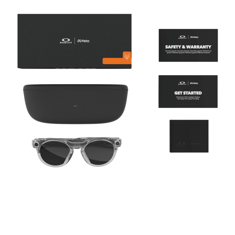 Oakley Meta HSTN AI Glasses with Clear Frame and Transitions Grey ...