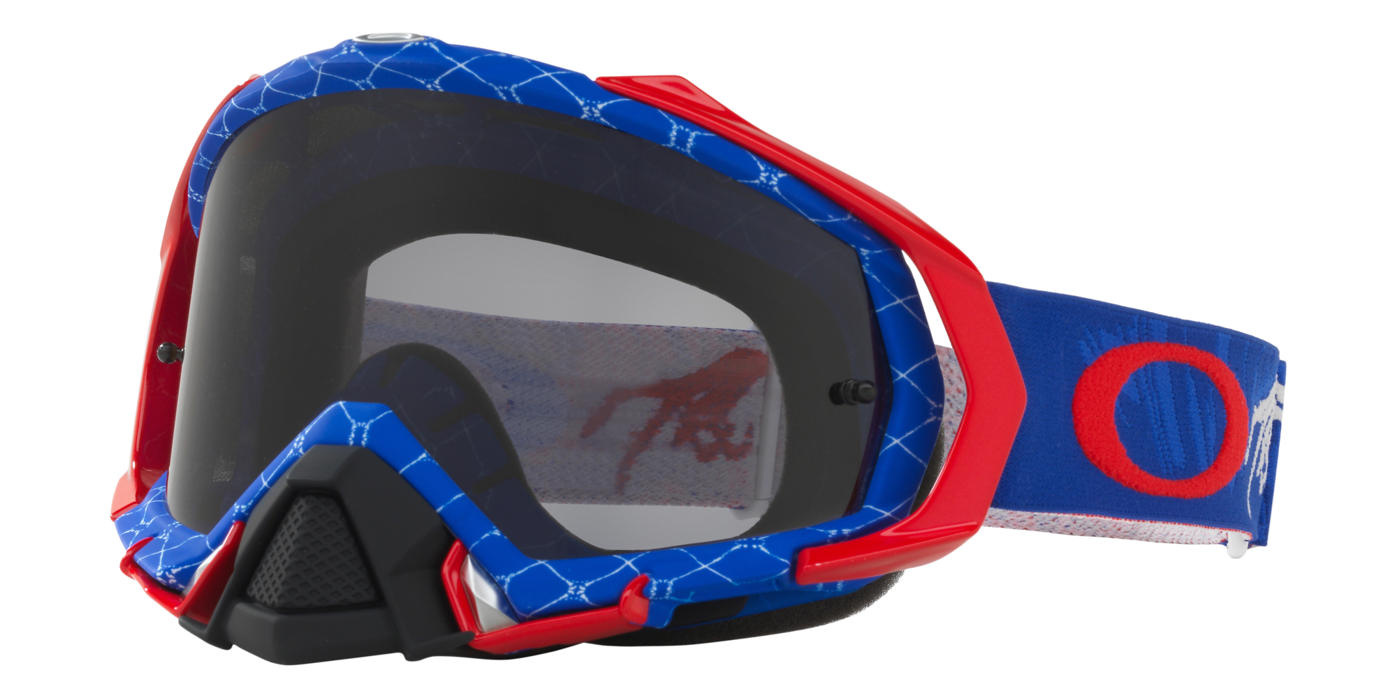 Oakley Mayhem™ Pro MX Goggles - Reaper Red White Blue - Dark Grey ...