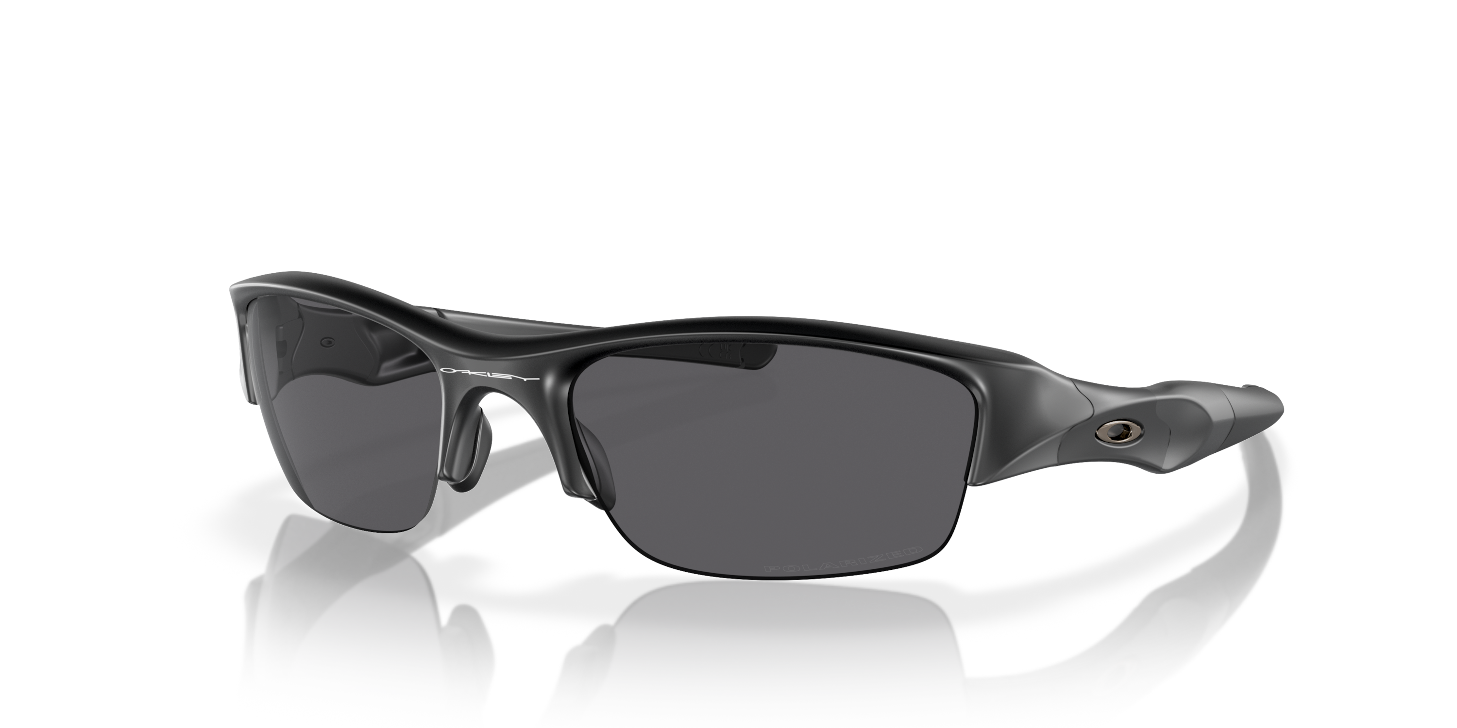 Standard Issue Flak Jacket® Grey Polarized Lenses, Matte Black Frame ...